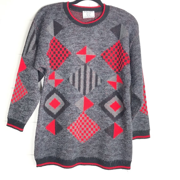 College Point | Sweaters | Vintage College Point 8s Geometric Sweater ...